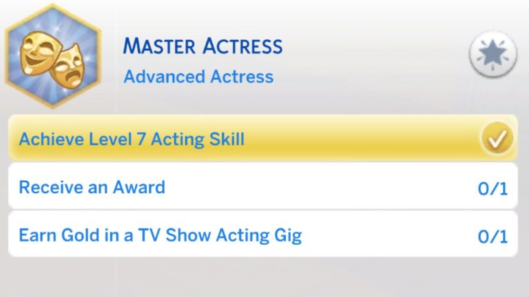 The Sims 4 Master Actor or Actress Aspiration - Simming Simplified