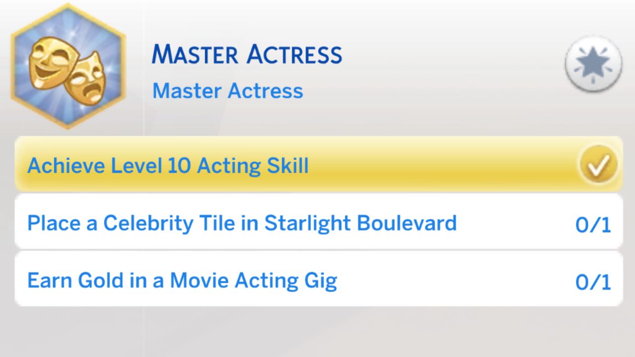 The Sims 4 Master Actor or Actress Aspiration - Simming Simplified