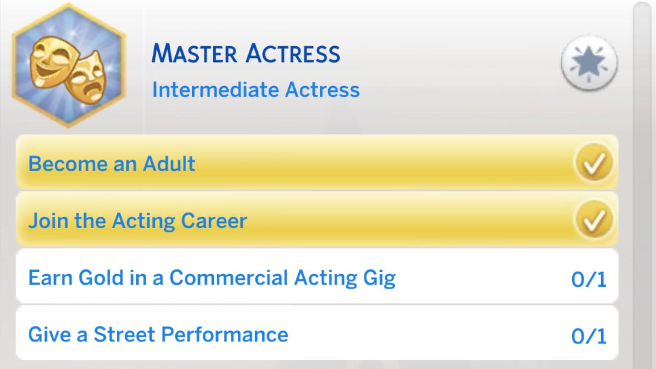 The Sims 4 Master Actor or Actress Aspiration - Simming Simplified