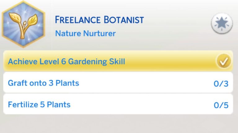 The Sims 4 Freelance Botanist Aspiration - Simming Simplified
