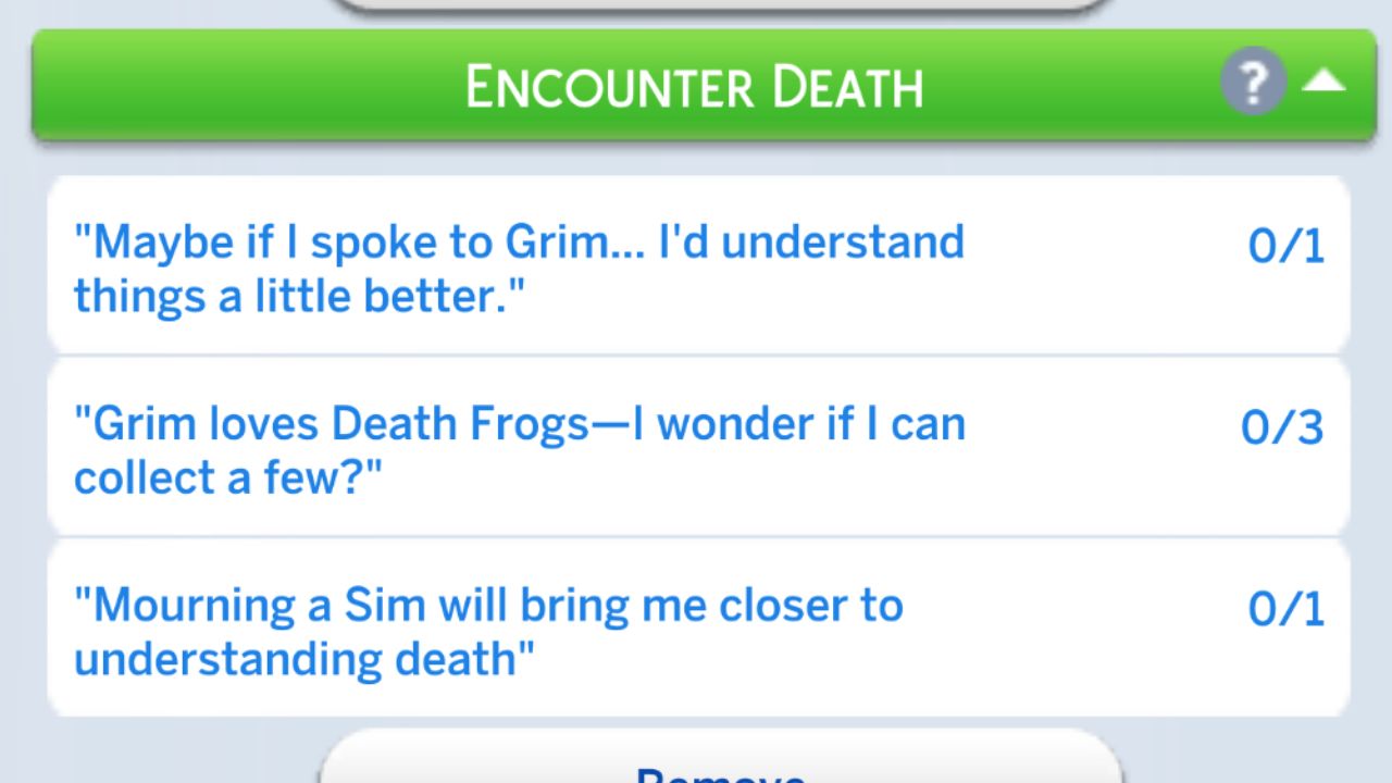 The Sims 4 Encounter Death Formative Moment - Simming Simplified