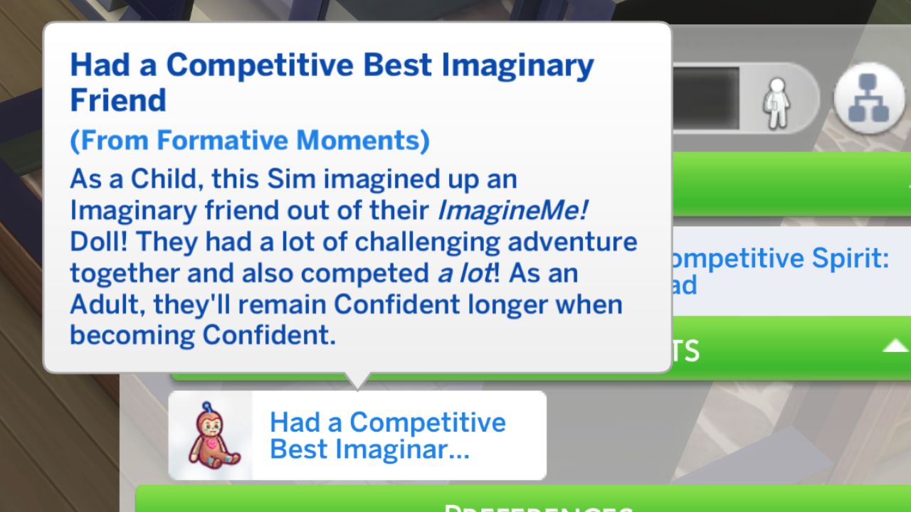 The Sims 4 Have a Best Friend Imaginary Friend Formative Moment