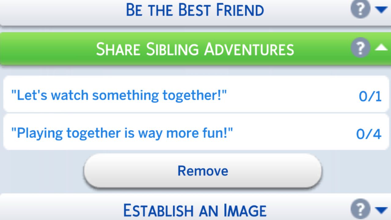 The Sims 4 Share Sibling Adventures Formative Moment - Simming Simplified