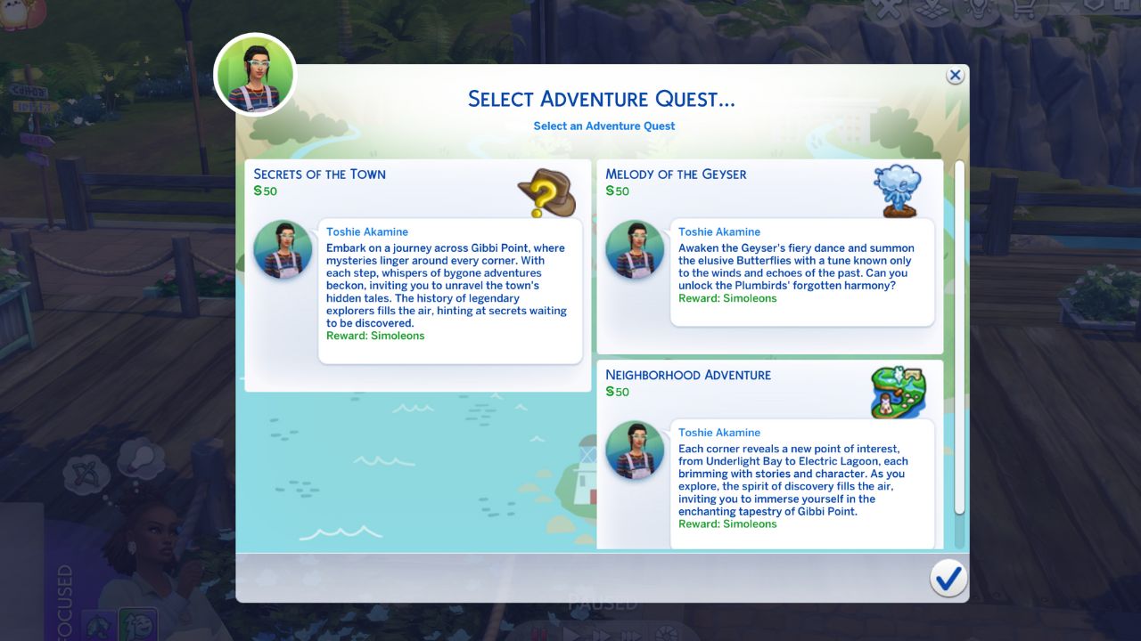 The Sims 4 Adventure Quests (Gibbi Point) - Simming Simplified