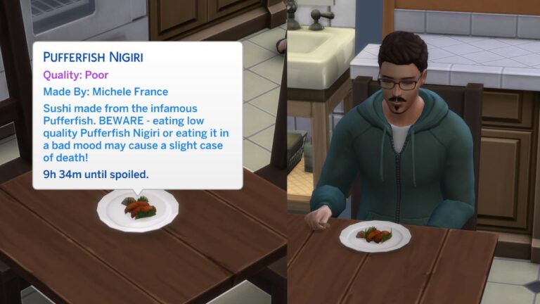 How to Get Death by Pufferfish Nigiri in The Sims 4 - Simming Simplified