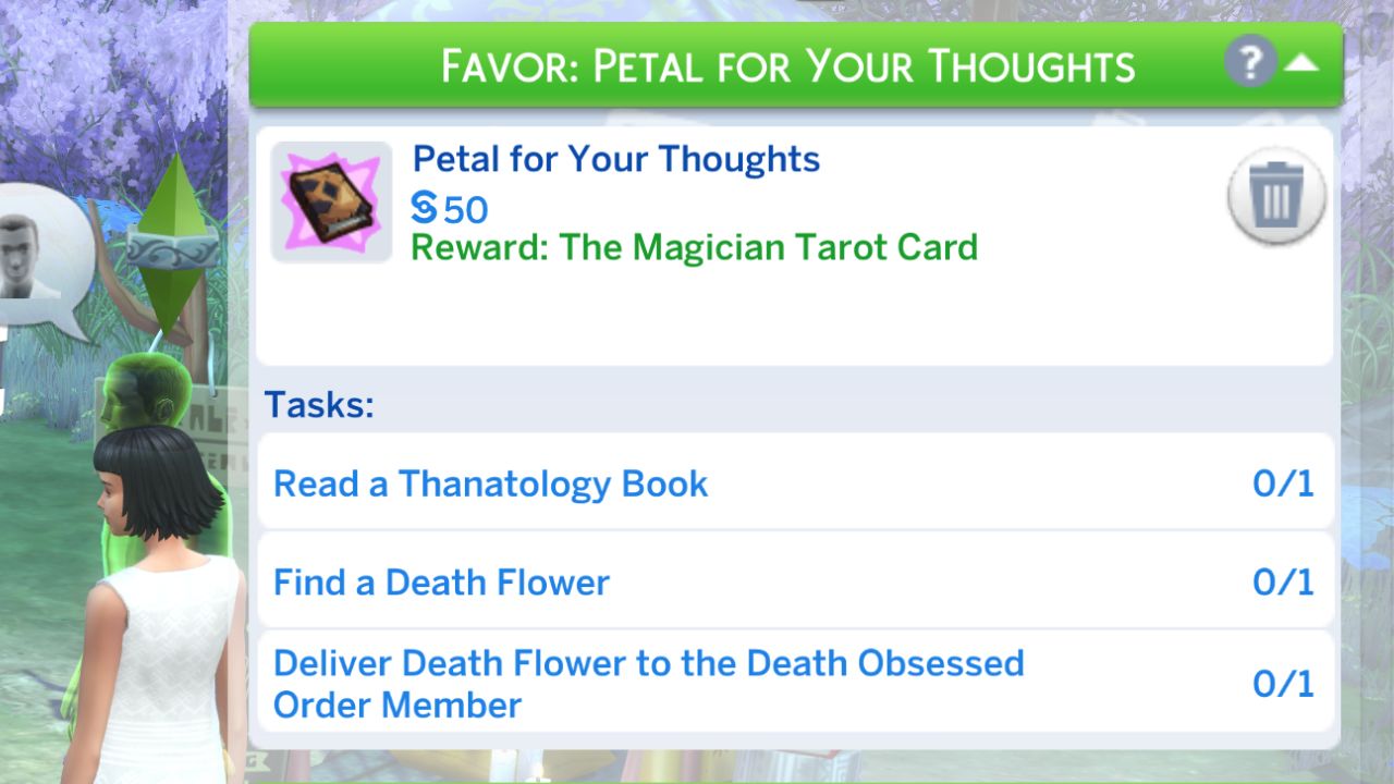 The Sims 4 Petal for Your Thoughts Favor - Simming Simplified