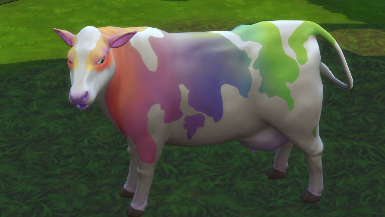 How to Get a Rainbow Cow in The Sims 4 - Simming Simplified