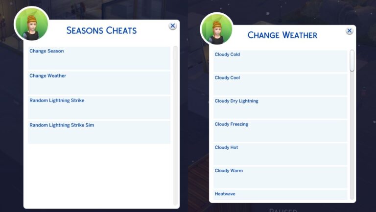 The Sims 4 Seasons Cheats - Simming Simplified